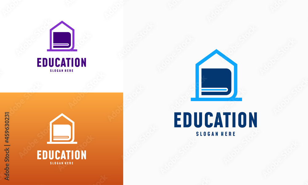 Home Learning logo designs concept vector. Home Education logo template ...