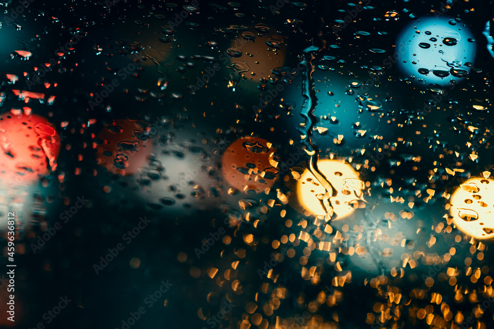 Windshield Rain Night