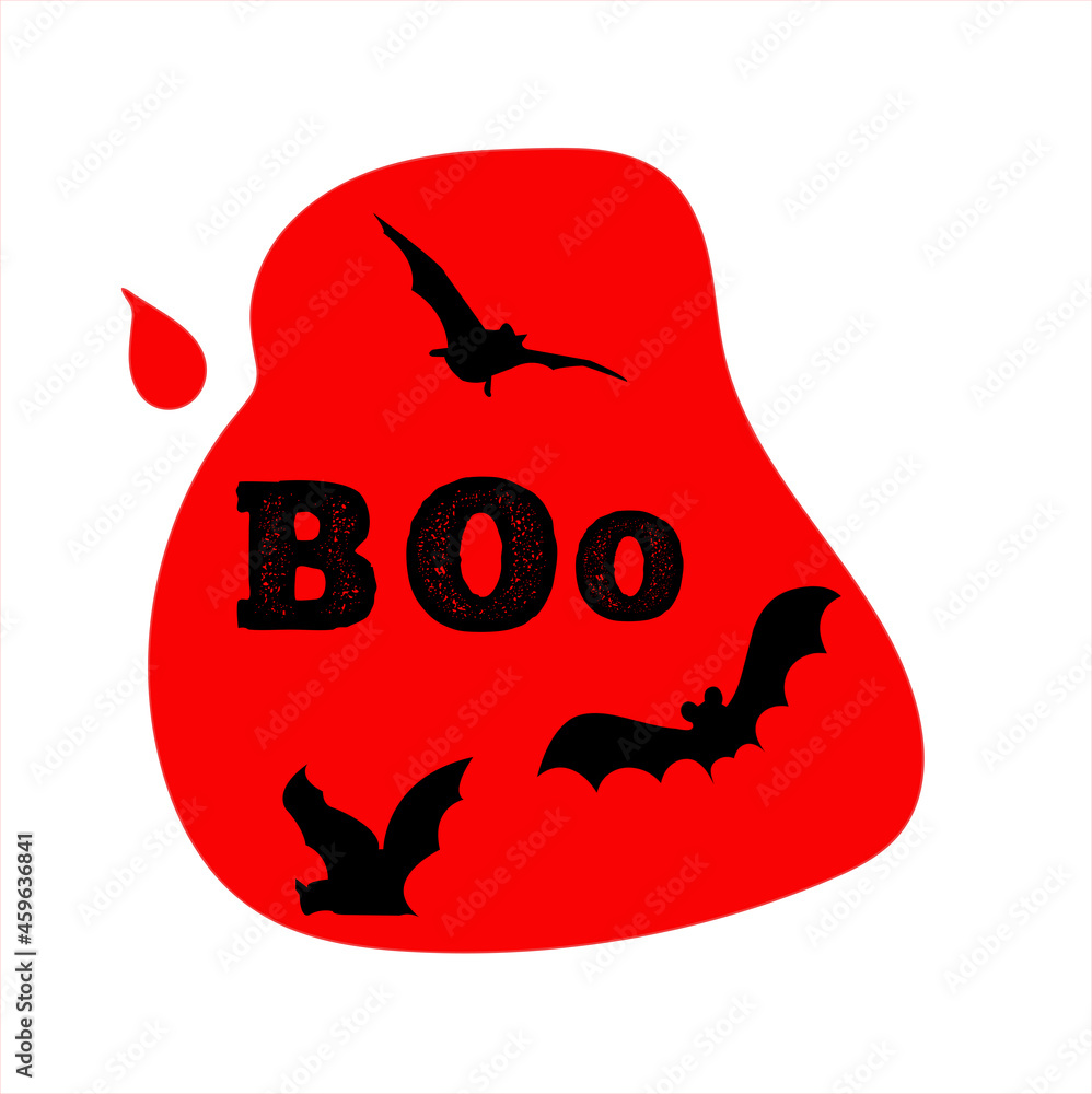 Vector illustration for Halloween. Bloody stain on white background ...