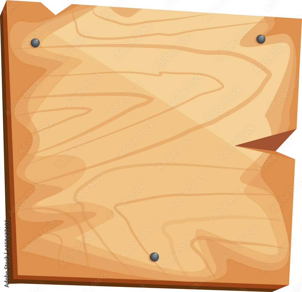 Wooden signboard. A wooden board, an empty signboard or a pointer and a ...