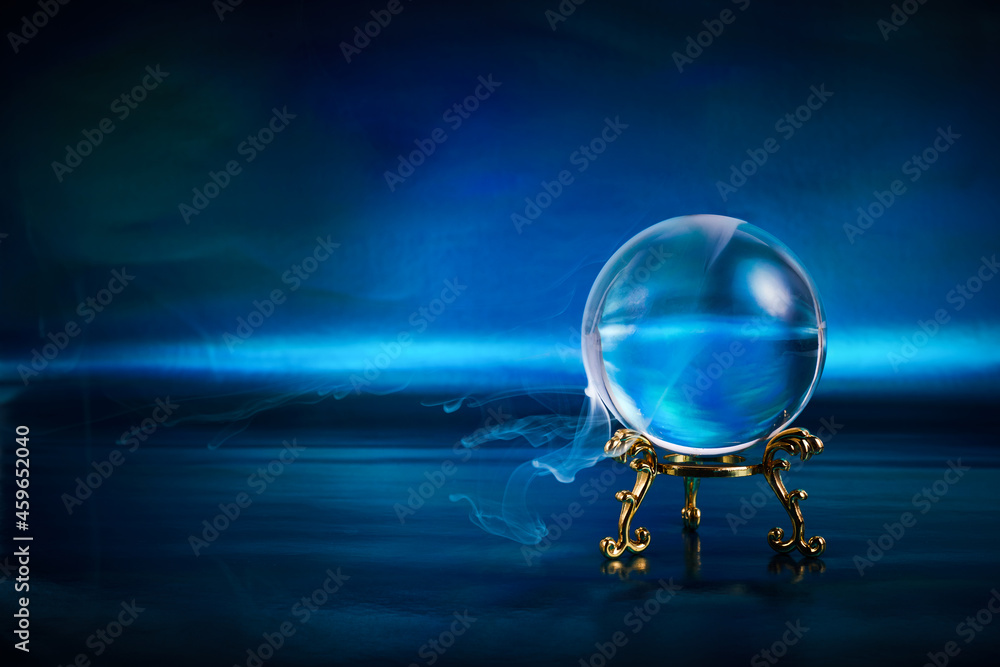 Magic crystal ball. Fortune teller, mind power concept. Stock Photo ...