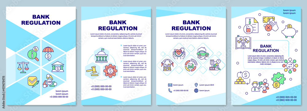 Bank regulation brochure template. Minimum reserve ratio. Flyer ...