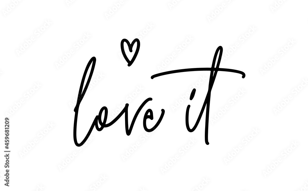 Love it handwritten modern calligraphy inscription Hand lettering ...