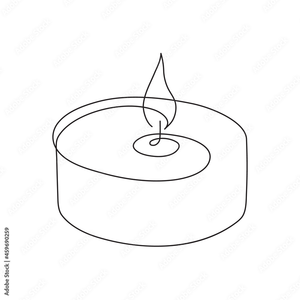 Candle Flame Outline