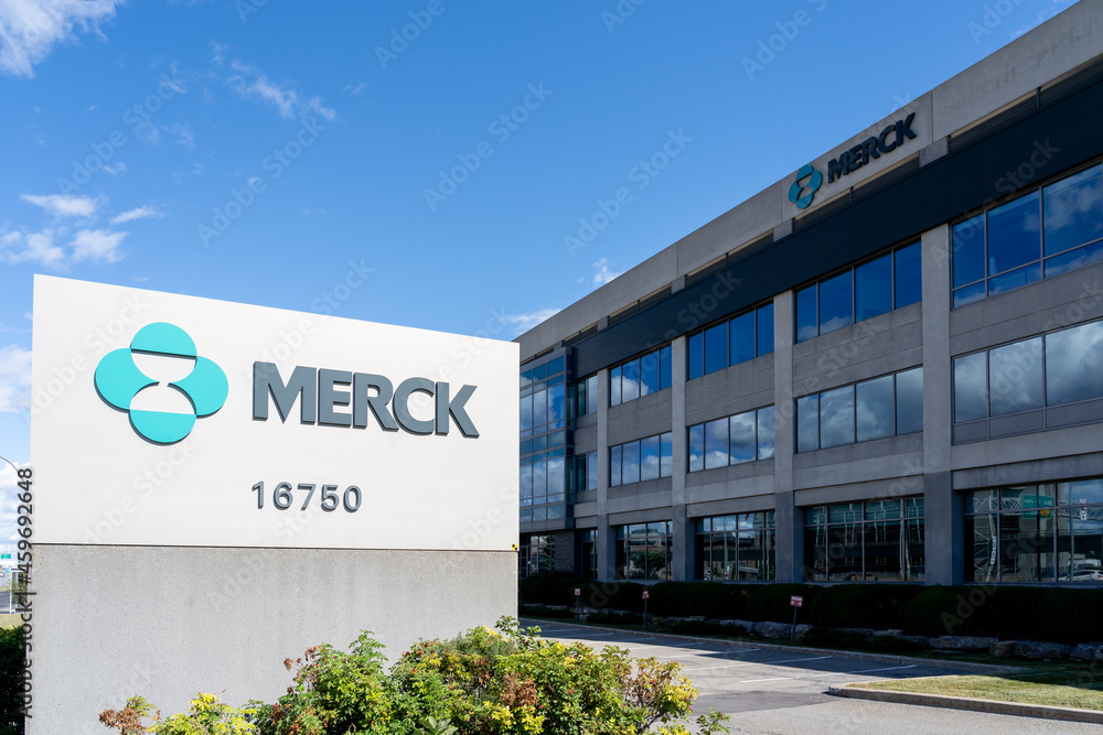 Kirkland, Quebec, Canada - September 3, 2021: Merck Canada head office ...
