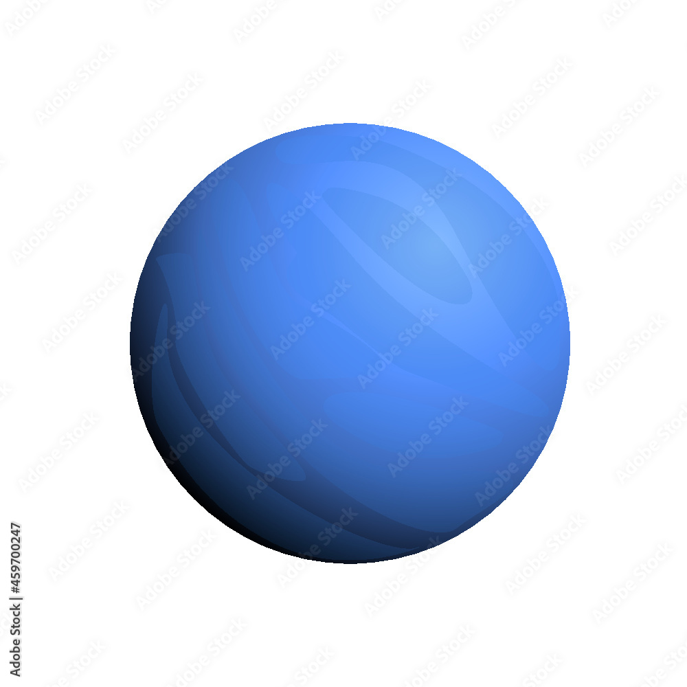 Vector blue planet icon. Gradient colours, easy to recolour parts ...