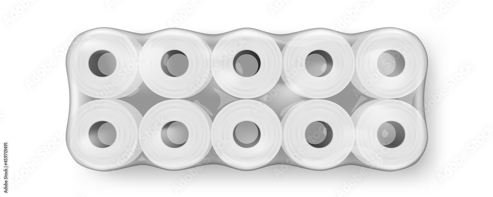 3D Toilet Paper Rolls Big Luxury Package Mockup Stock Vector | Adobe Stock