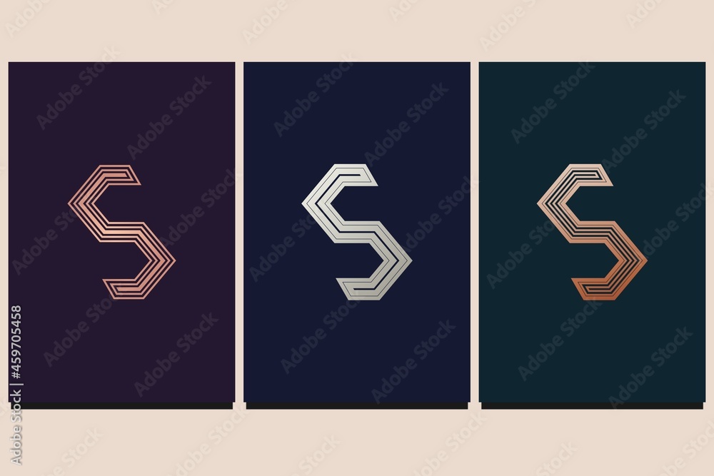 Collection of letter S logo with beautiful, luxurious, elegant and ...