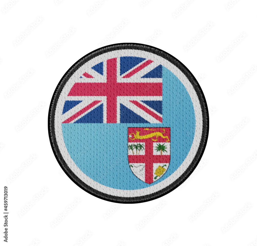 3D illustration flag of Fiji. Fiji flag isolated on white background ...