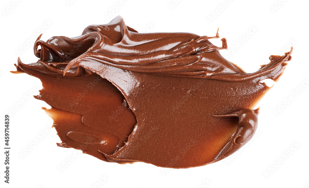 Chocolate cream isolated on white background Stock Photo | Adobe Stock