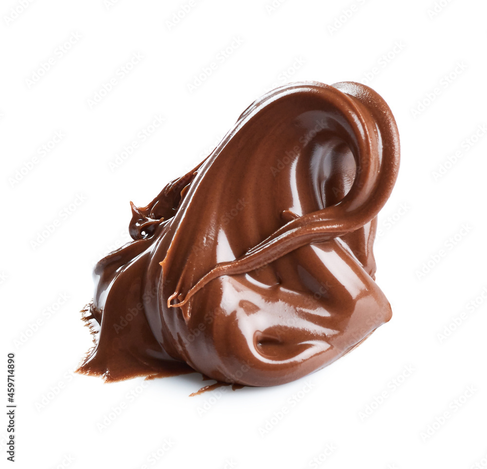 Chocolate cream isolated on white background Stock Photo | Adobe Stock