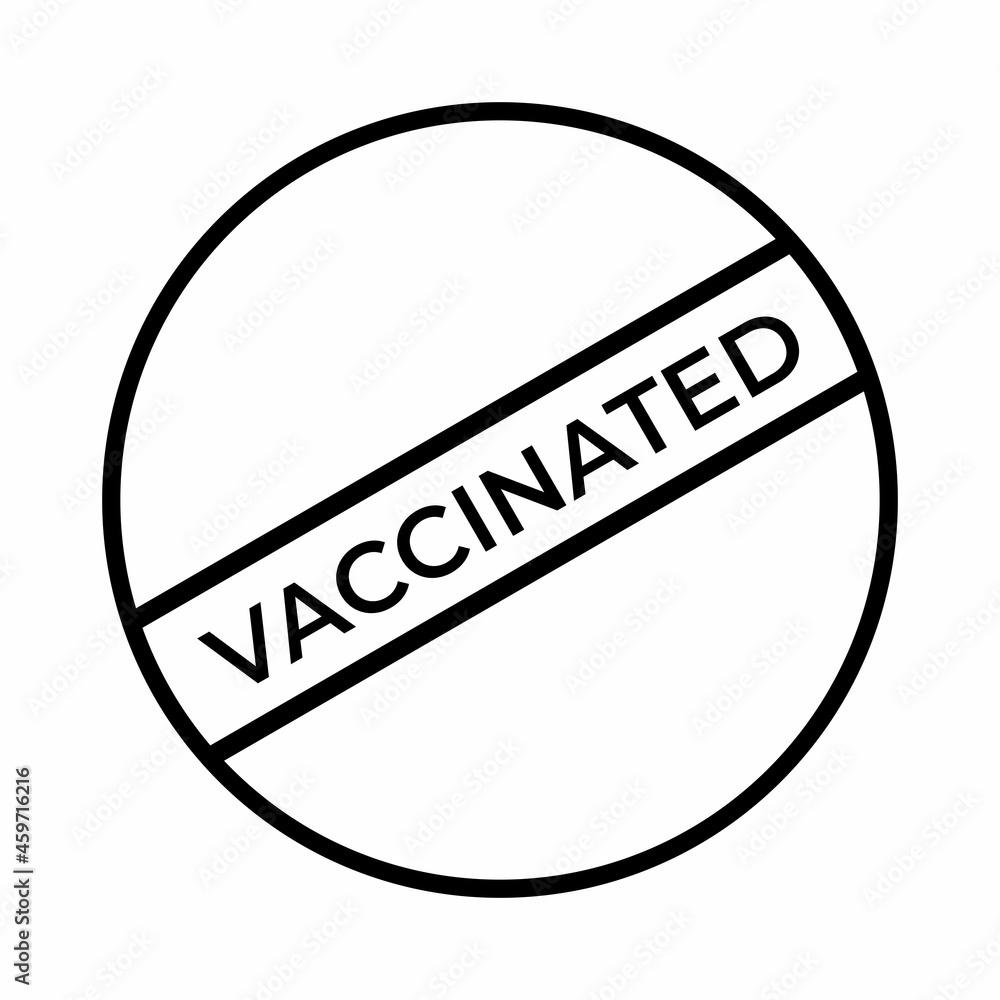 Vaccinated stamp icon. High quality and very suitable for your web ...
