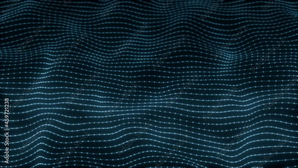 Abstract Network Mesh Waving Fx Background Loop/ 4k animation of an ...