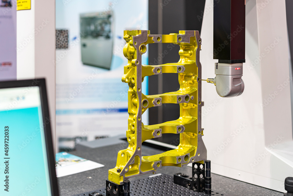 automatic coordinate measurement machine (CMM) during inspection ...
