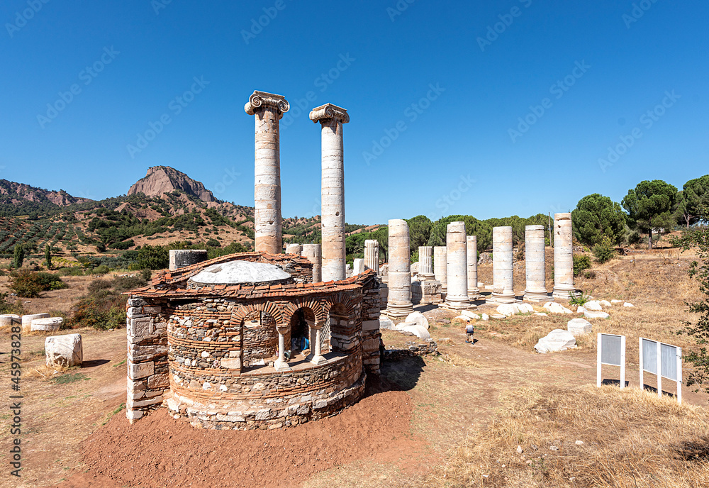 Located between the ridges of Tmolos Mountain and the acropolis of the ...