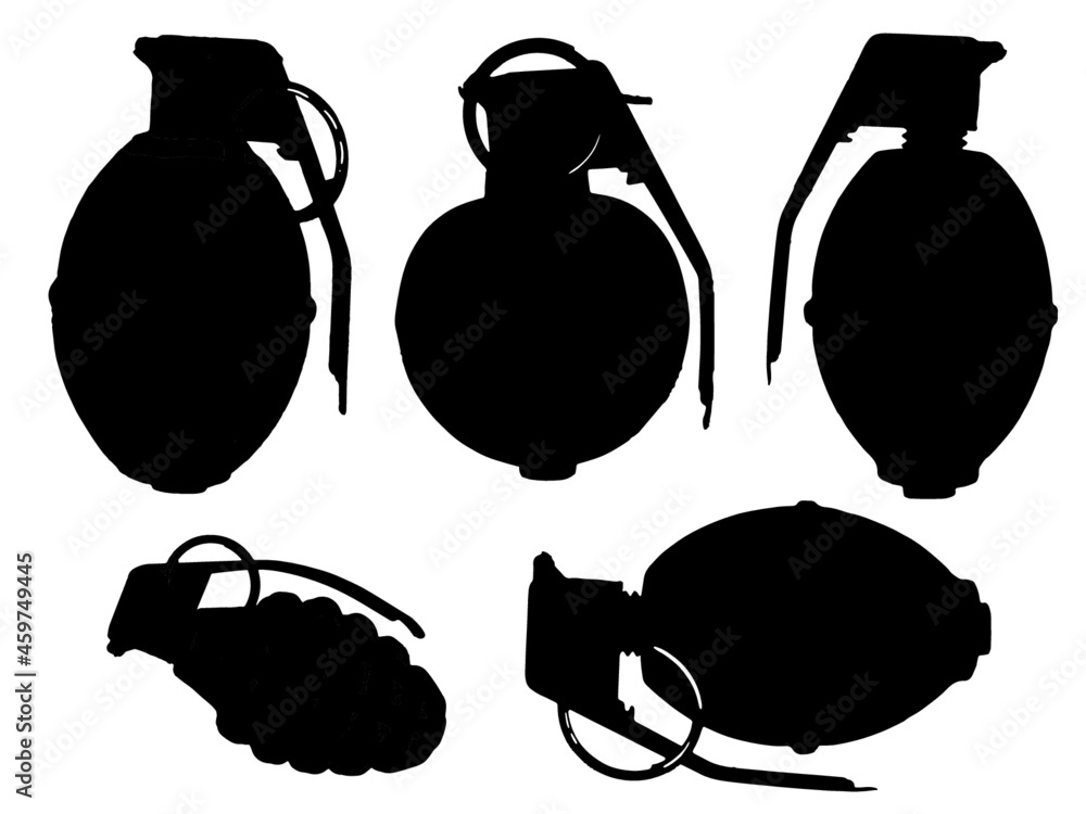 Grenade assortment. Modeled after actual grenades used by the United ...
