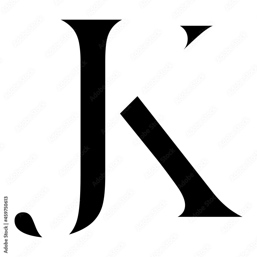 jk, kj, monogram logo. Calligraphic signature icon. Wedding Logo ...