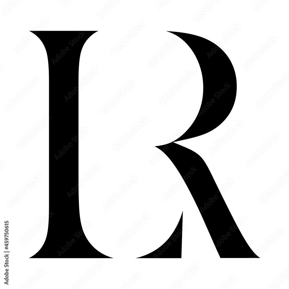 lr, rl, monogram logo. Calligraphic signature icon. Wedding Logo ...