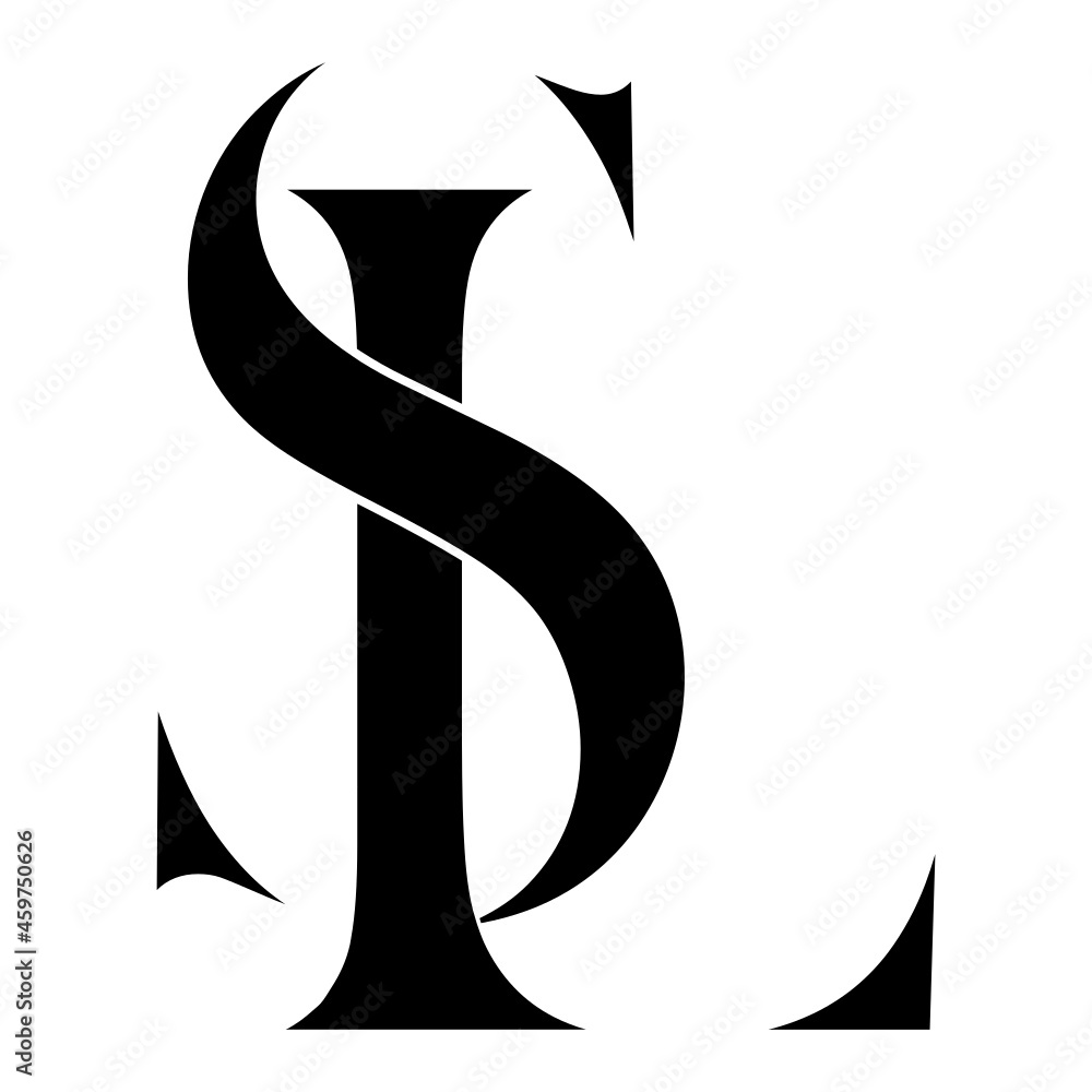 sl, ls, monogram logo. Calligraphic signature icon. Wedding Logo ...