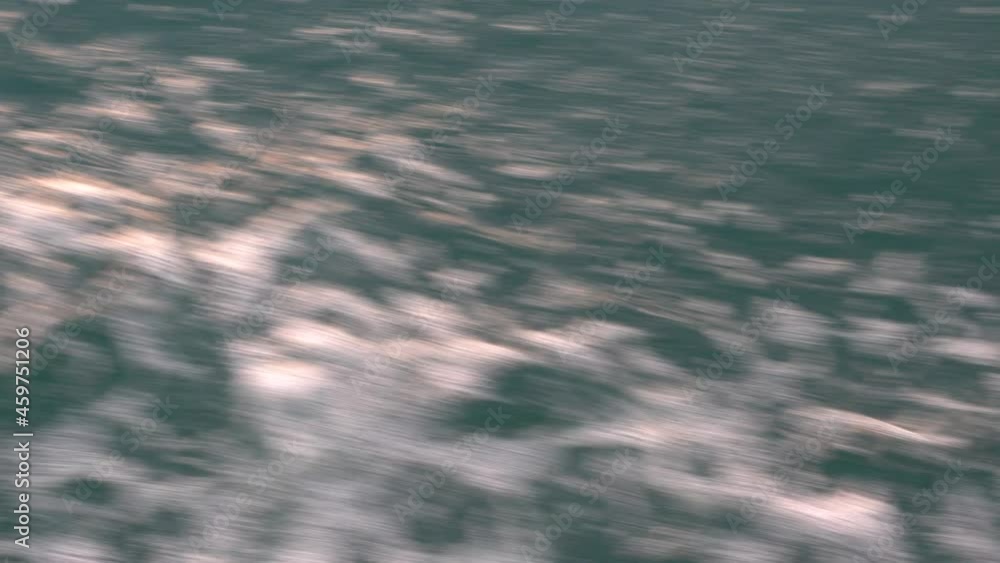 Beautiful deep blue Mediterranean Sea water. Ocean waves. Cruise ship ...