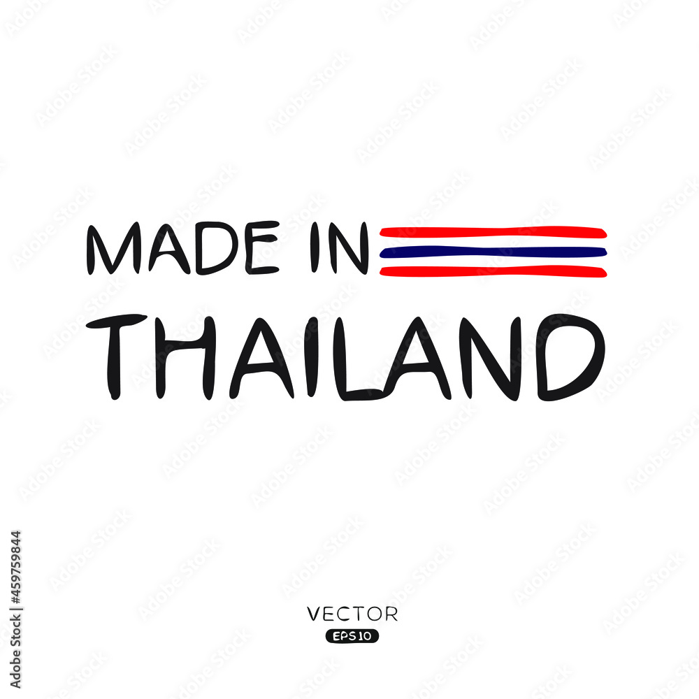 Made in Thailand, Thailand logo design, vector illustration. Stock ...