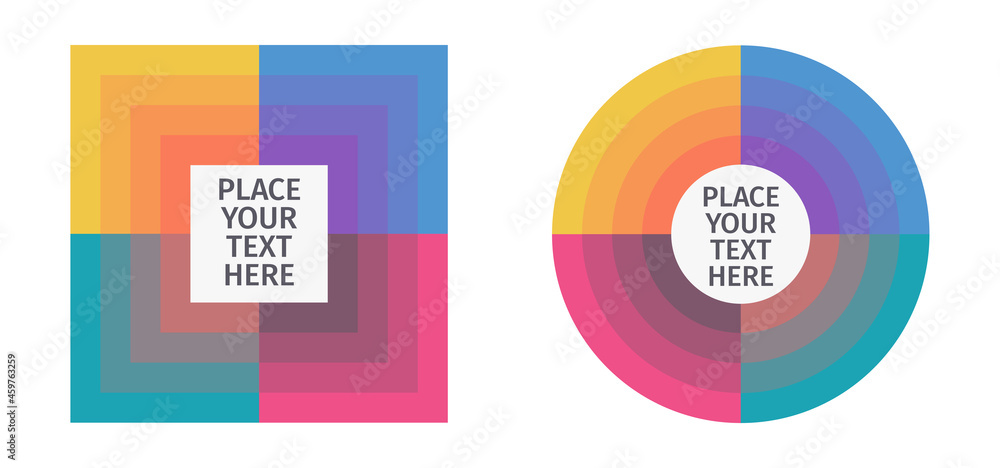 Square and circle banner business infographic template. Template for ...