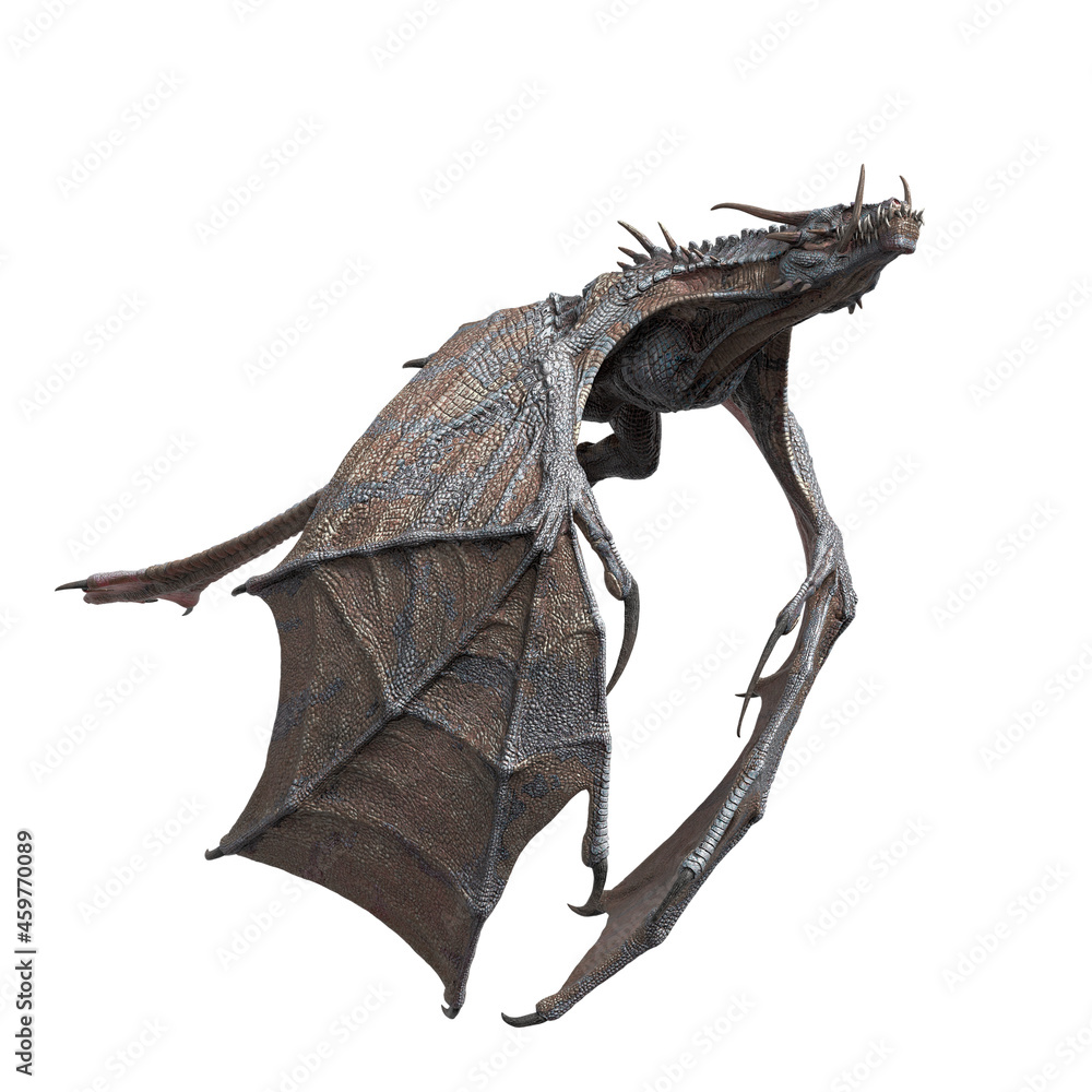 Dragon Flying Side View