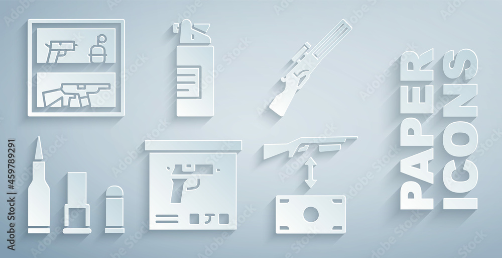 Set Military ammunition box, Hunting gun, Bullet, Buying assault rifle ...