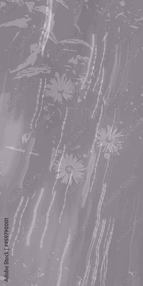 Abstract gray background with floral texture, irregularities, roughness ...