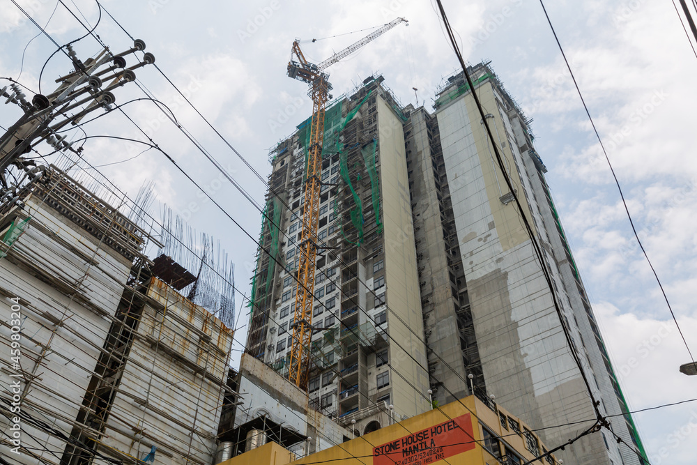 tall building under construction in metro manila, the philippines Stock ...