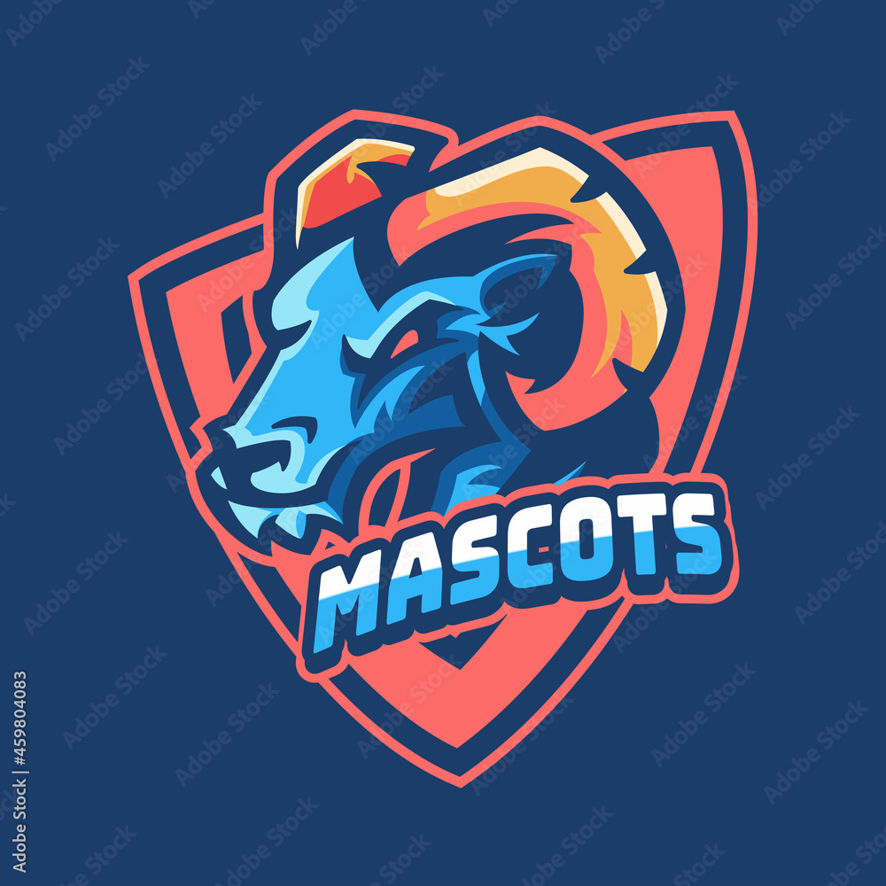 Goats Esports gaming Logo Mascots Stock Vector | Adobe Stock