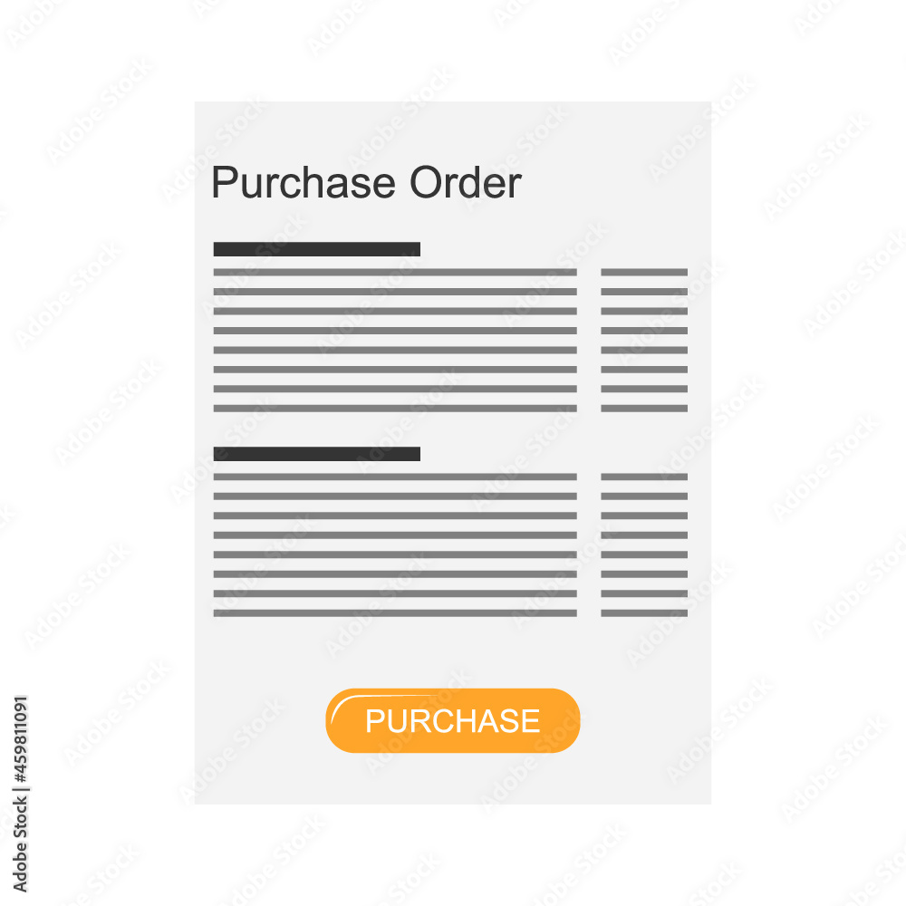 proof of purchase order Stock Vector | Adobe Stock