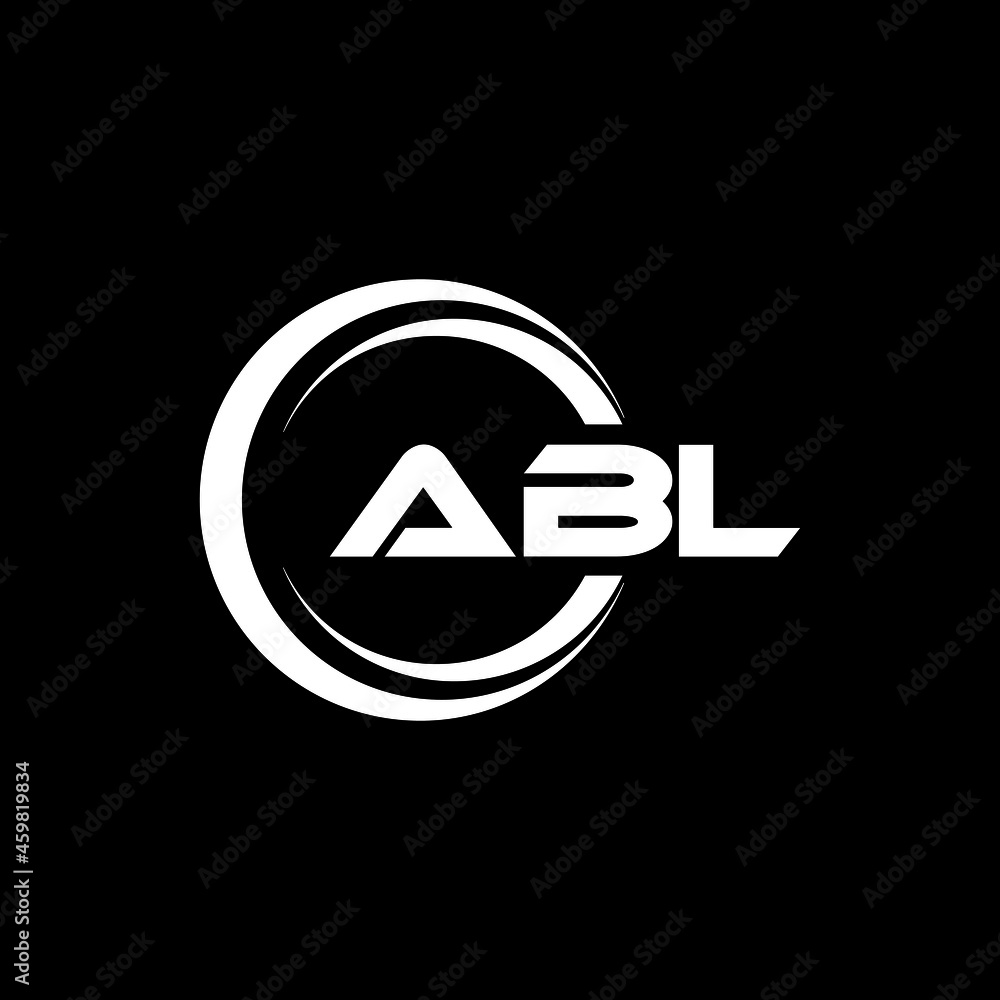 ABL letter logo design with black background in illustrator, vector ...