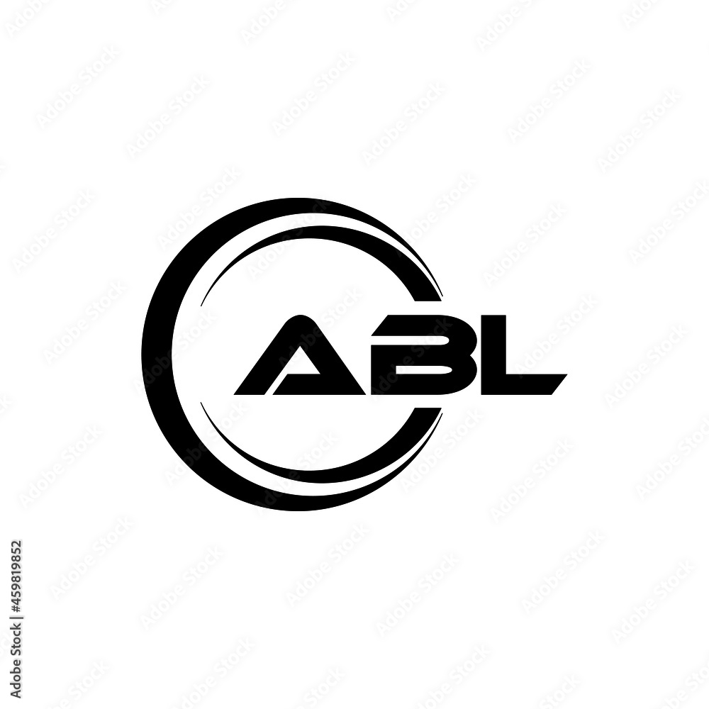 ABL letter logo design with white background in illustrator, vector ...