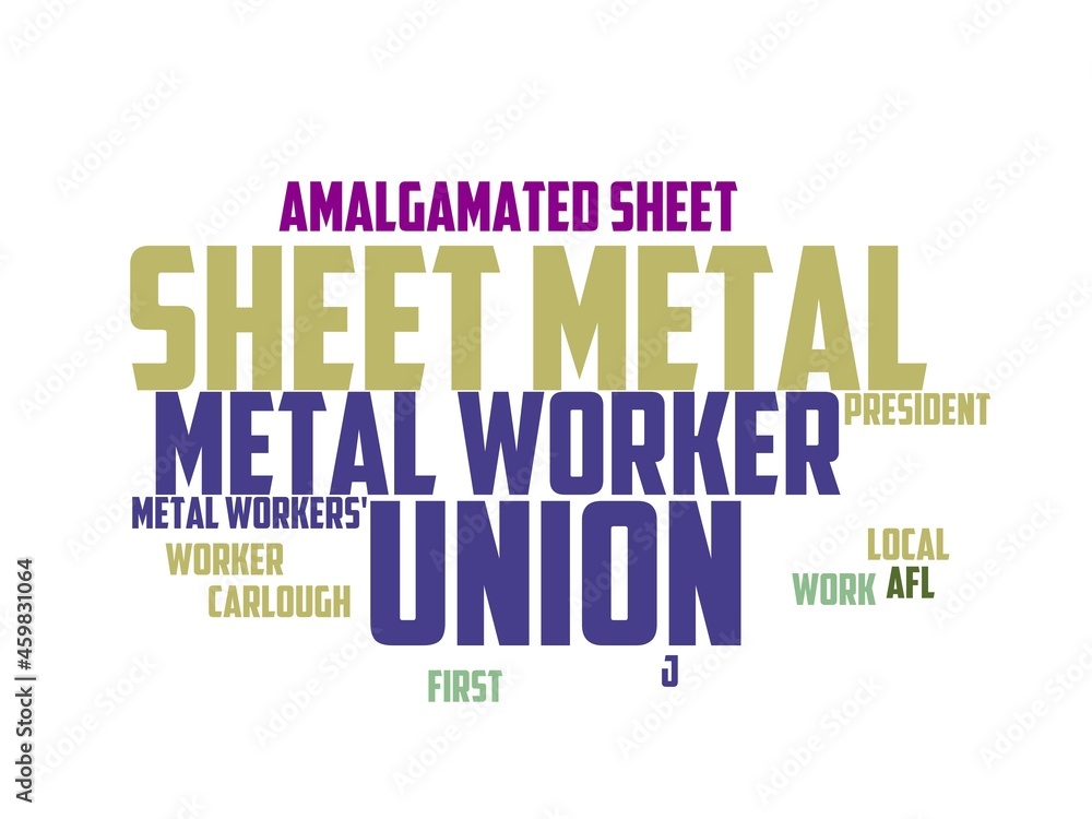 sheet metal worker wordcloud concept, wordart, Stock Illustration ...