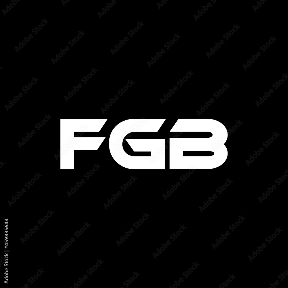 FGB letter logo design with black background in illustrator, vector ...