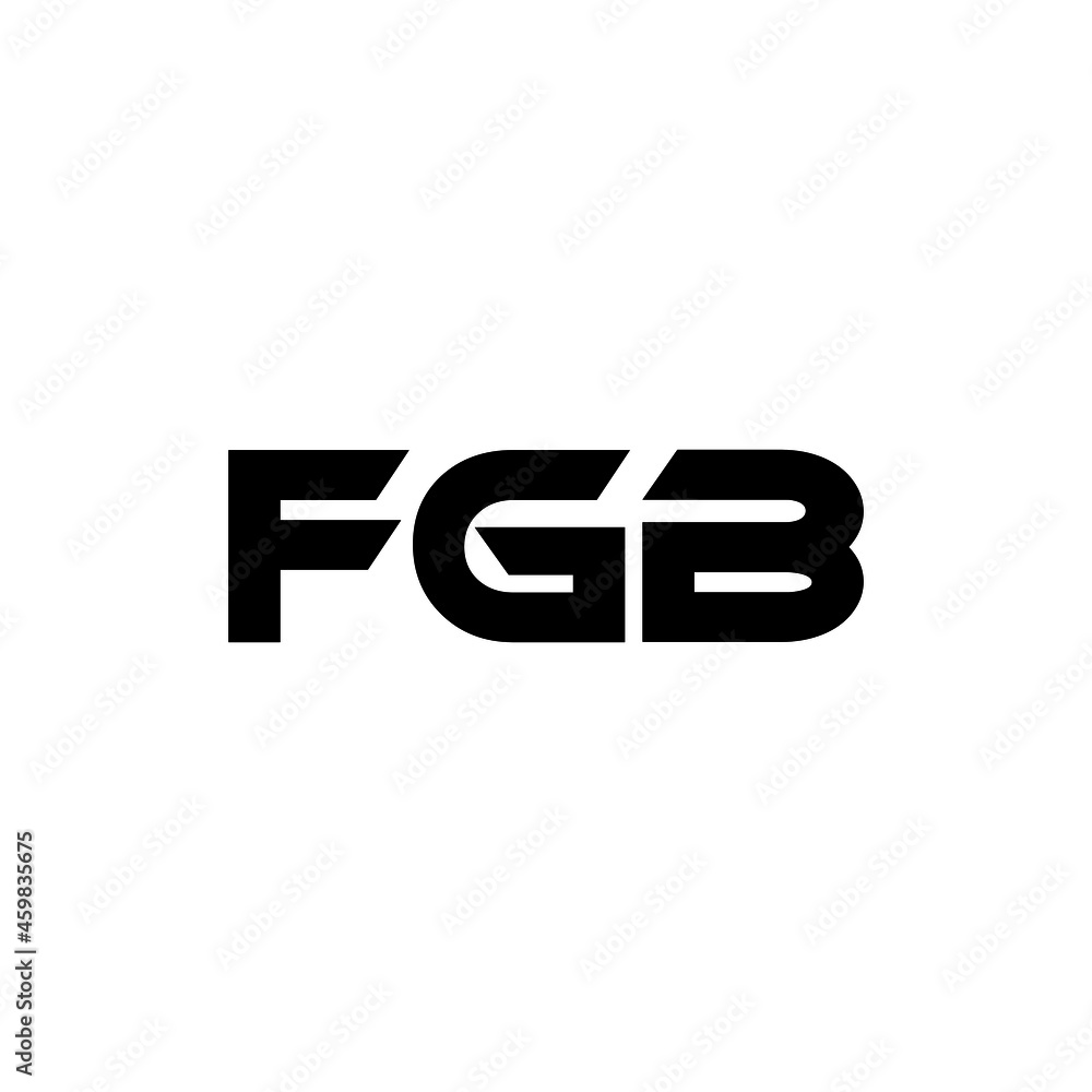 FGB letter logo design with white background in illustrator, vector ...
