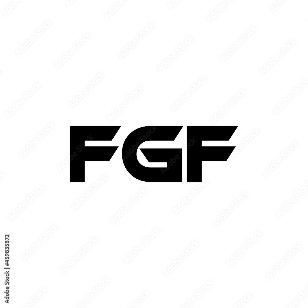FGF letter logo design with white background in illustrator, vector ...