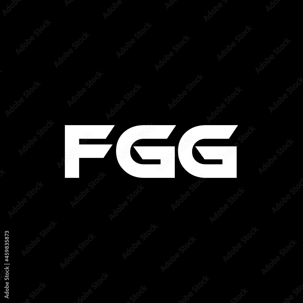 FGG letter logo design with black background in illustrator, vector ...