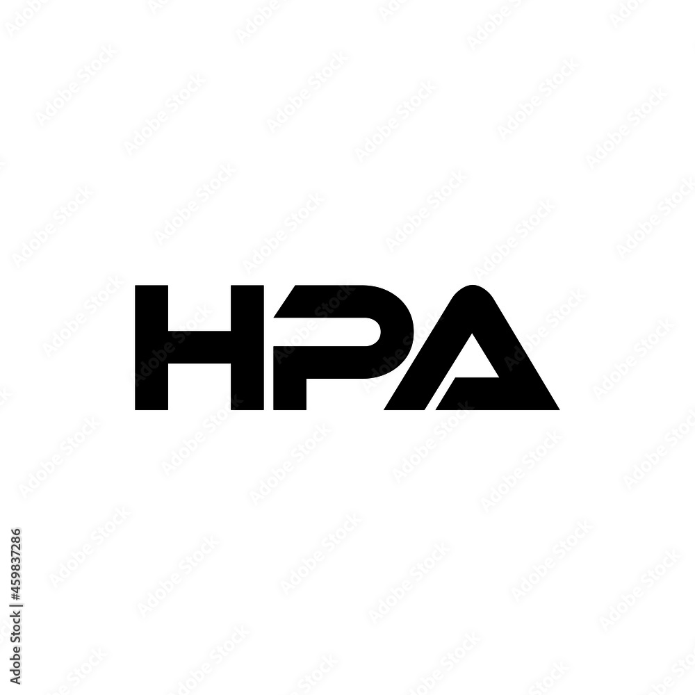 HPA letter logo design with white background in illustrator, vector ...