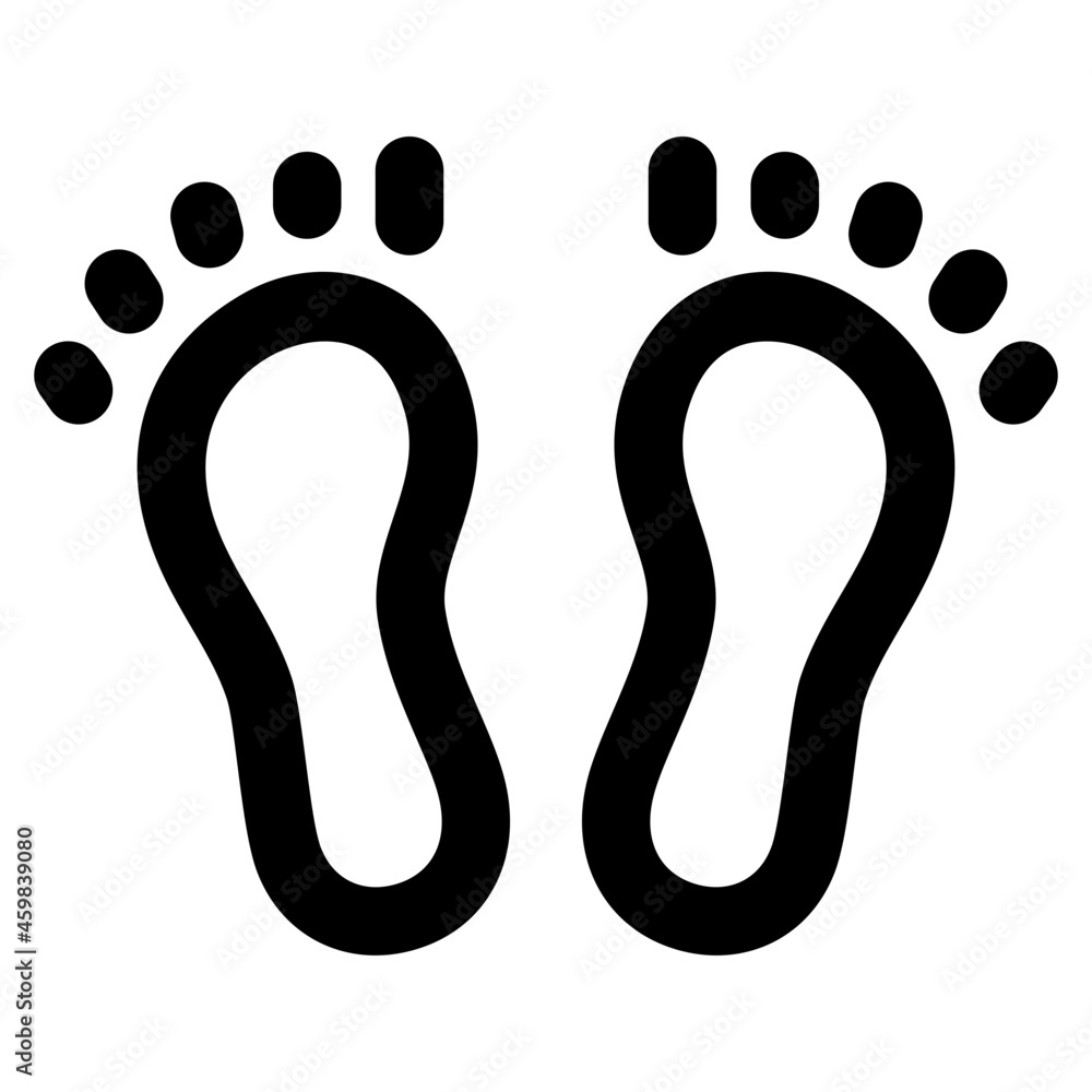 laxmi footprints outline icon vector Stock Vector | Adobe Stock