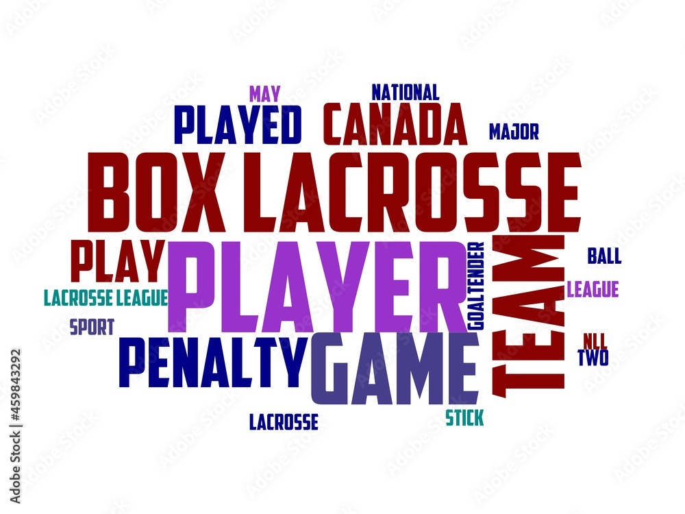 box lacrosse wordcloud concept, wordart, lacrosse,sport,box,cartoon ...