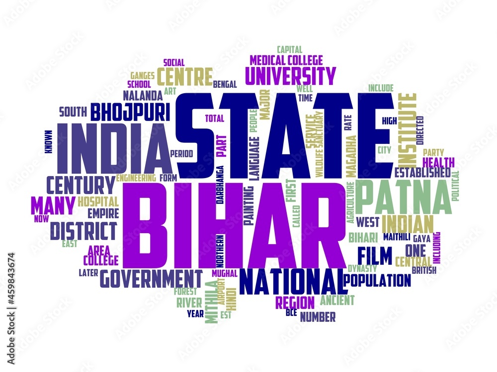 bihari wordcloud concept, wordart, indian,india,illustration,bihari ...
