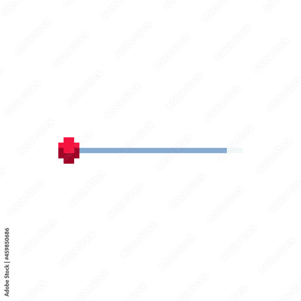 Needle pixel art flat icon. Hairpin. Isolated vector illustration ...