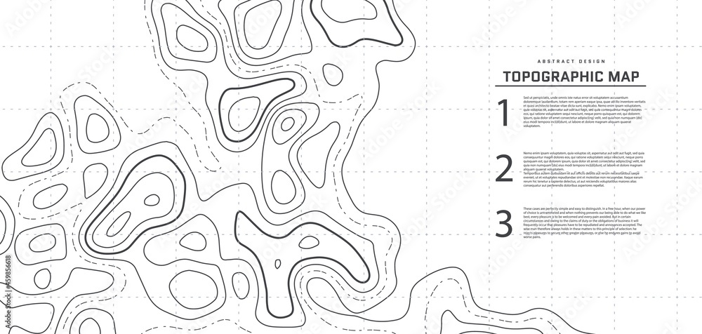 Topographic map abstract background. Outline cartography landscape ...