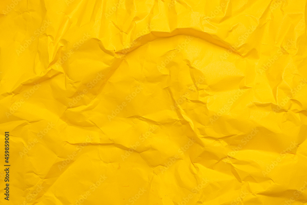 Yellow paper texture background. Crumpled paper abstract shape ...