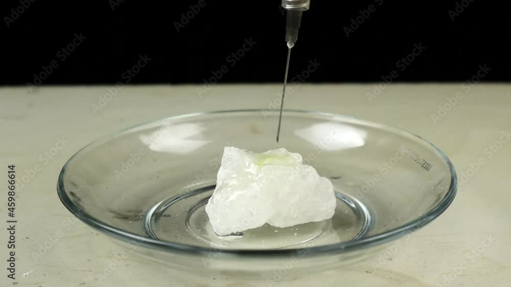Sulfuric Acid and Sugar Chemical Reaction. Dehydration reaction of sugar by concentrated ...