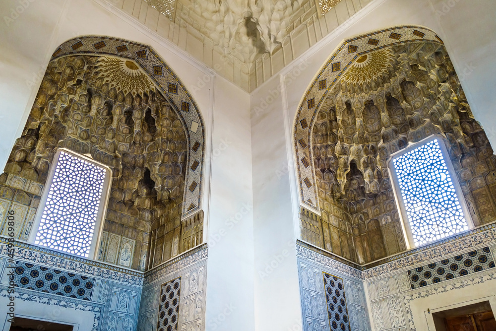 Ornamented vaulting or muqarnas, traditional element of Islamic ...
