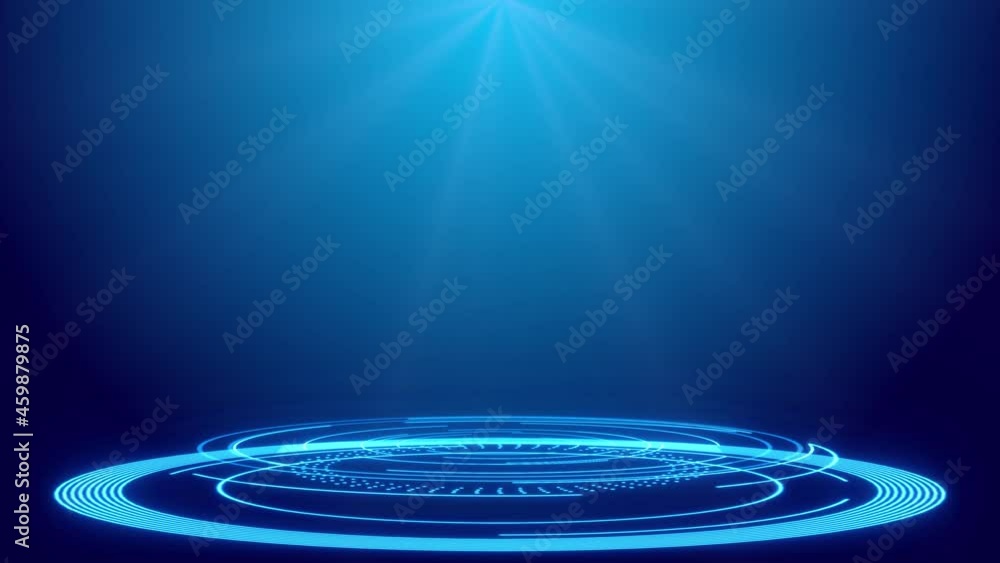 4K HUD holograms portal GUI, UI design. Sky-fi digital technology ...
