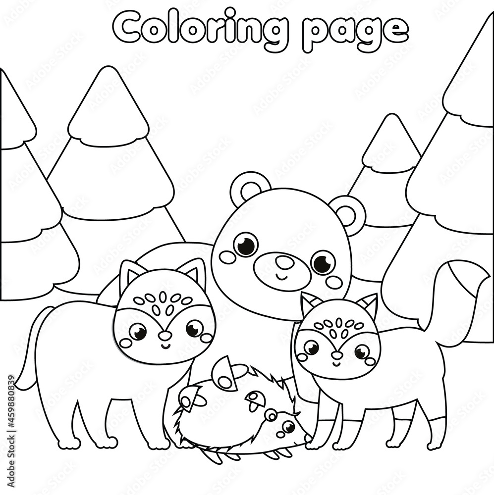 Forest Animals Coloring Pages For Kids